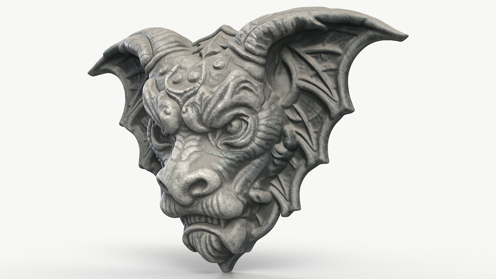 Gargoyle Head Textured 12 3D Model - TurboSquid 2291584