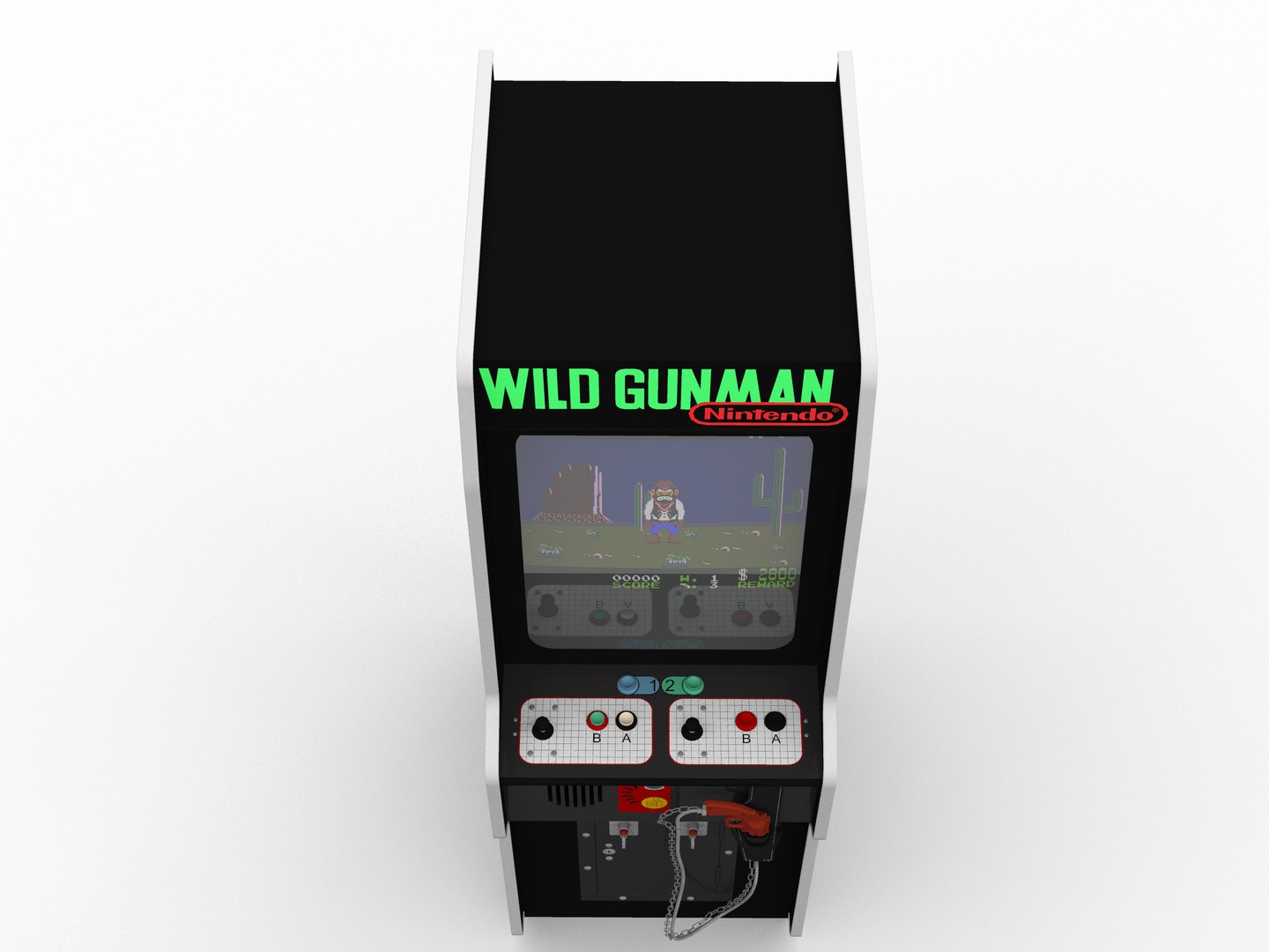 Wild Gunman Arcade Game 3D Model - TurboSquid 1729254