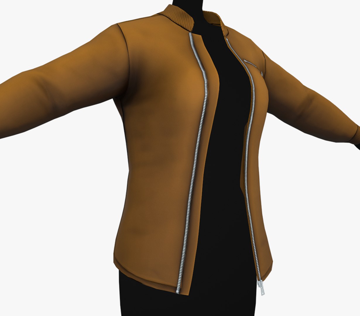 Female Brown Jacket Style 1 Model - TurboSquid 1923534