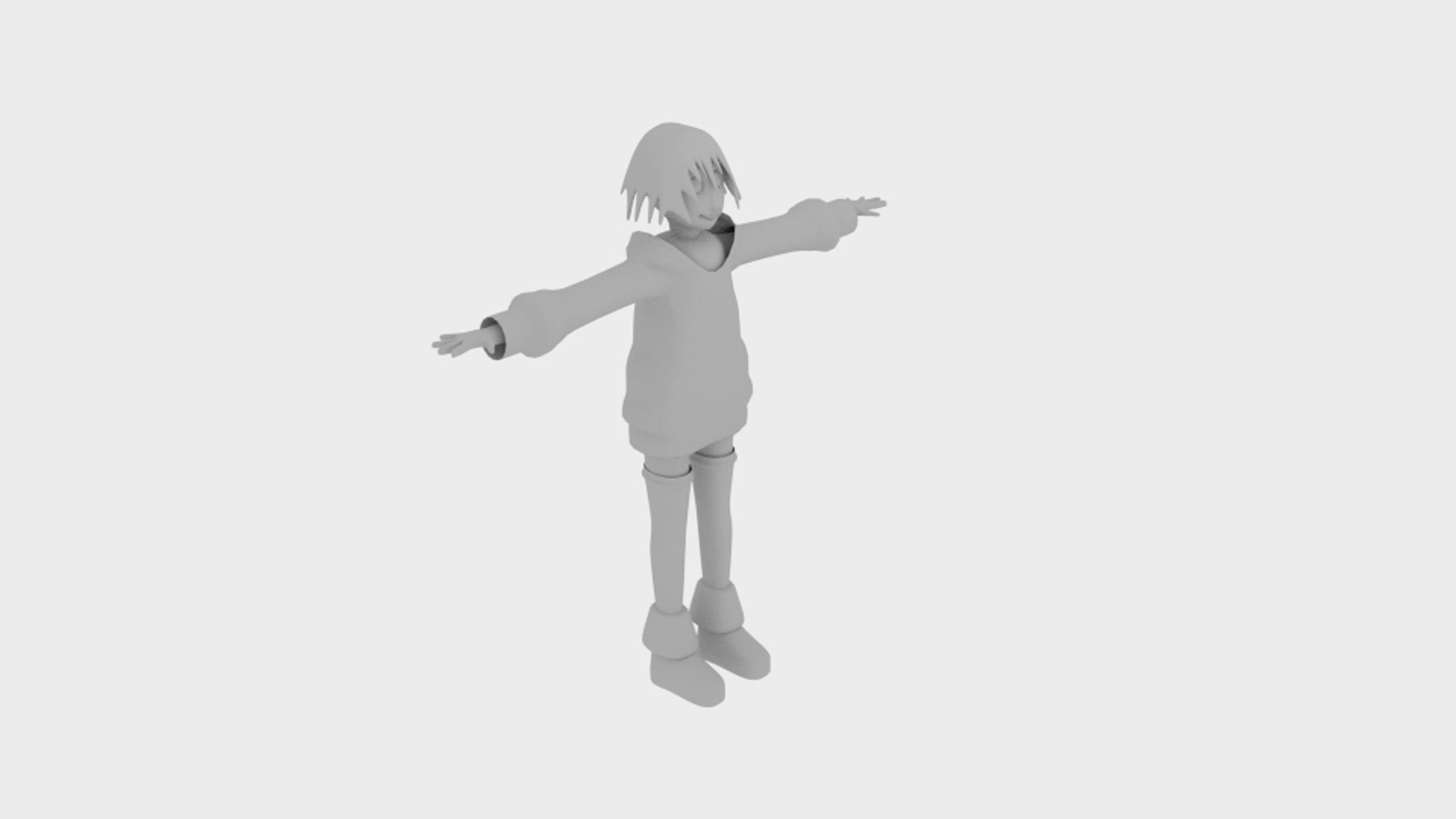 3D Anime Simple Character - TurboSquid 1276359