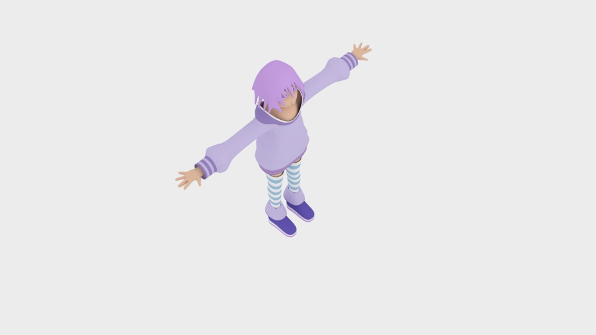 3D Anime Simple Character - TurboSquid 1276359