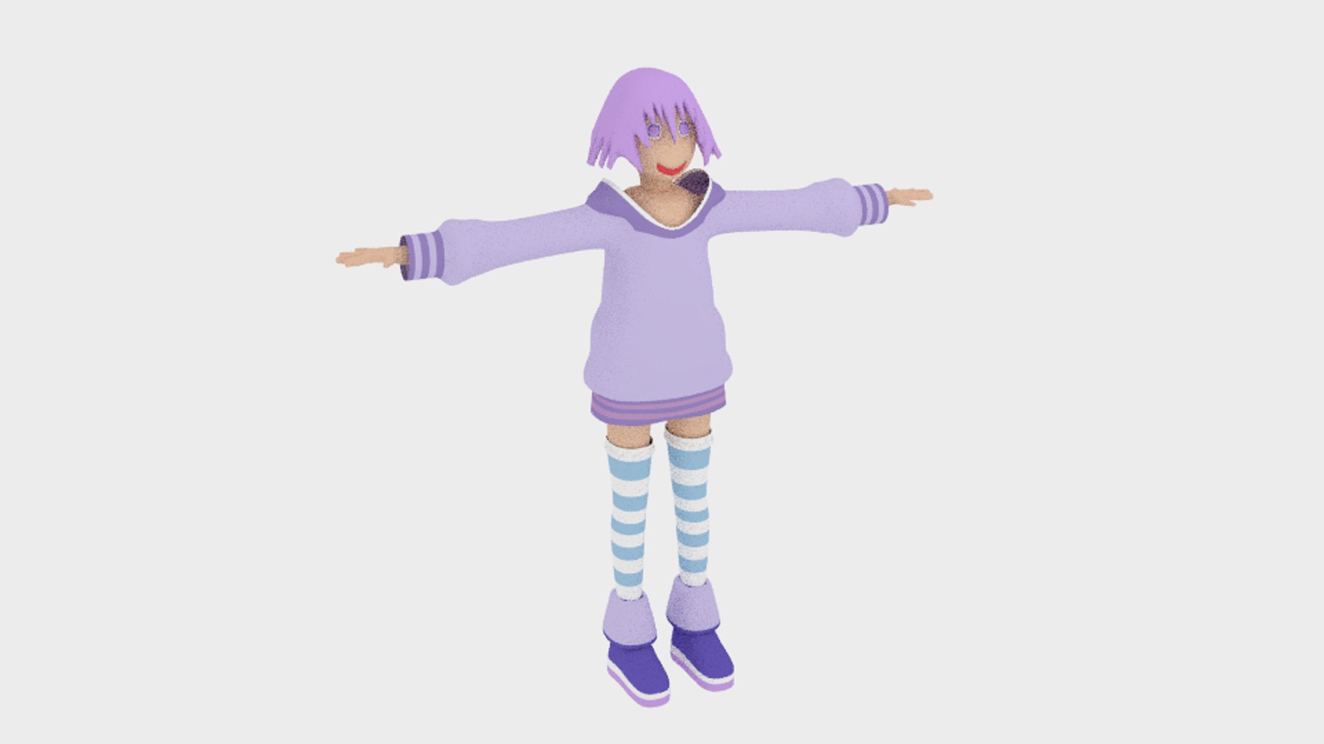 3D Anime Simple Character - TurboSquid 1276359