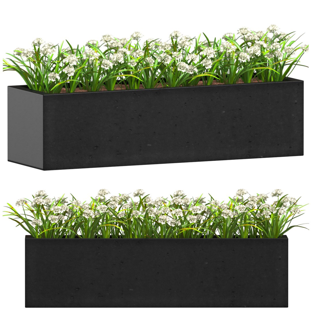 Window And Balcony Flower Box Pot Model - TurboSquid 2146994