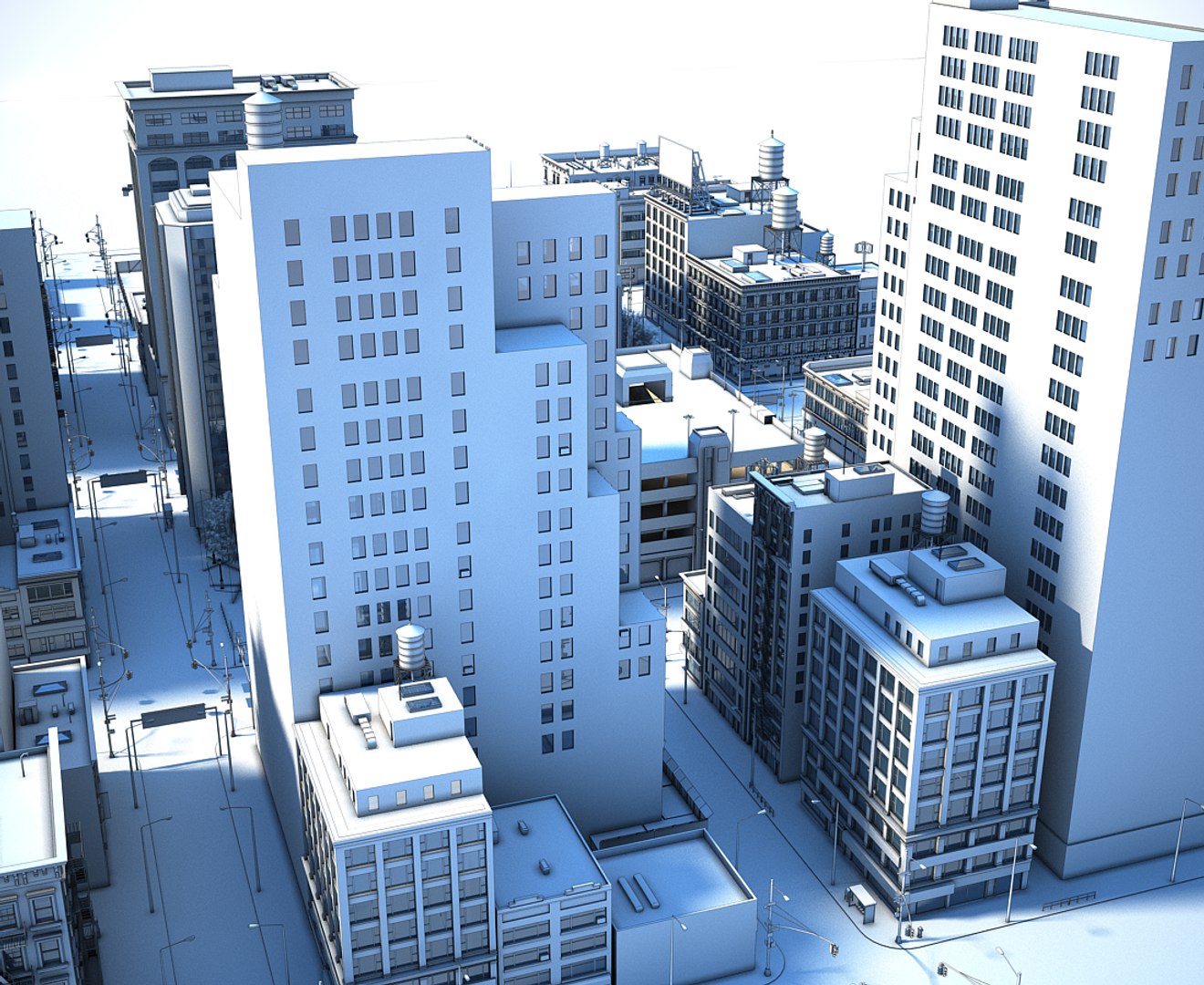 City street 3D model - TurboSquid 1400827