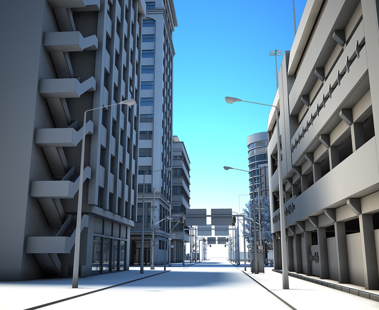 City street 3D model - TurboSquid 1400827
