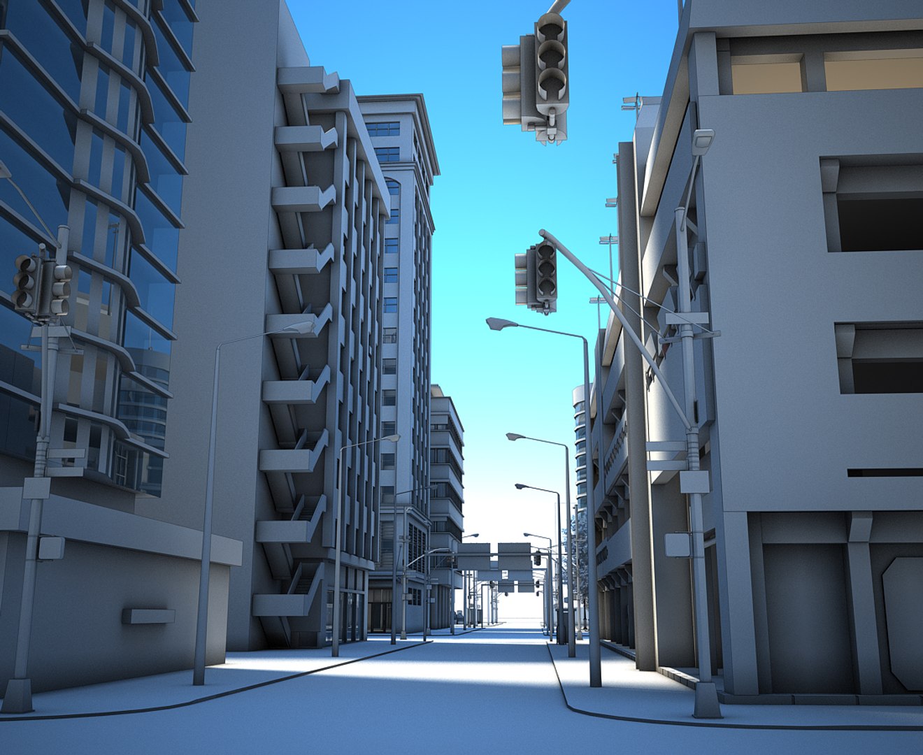 City street 3D model - TurboSquid 1400827