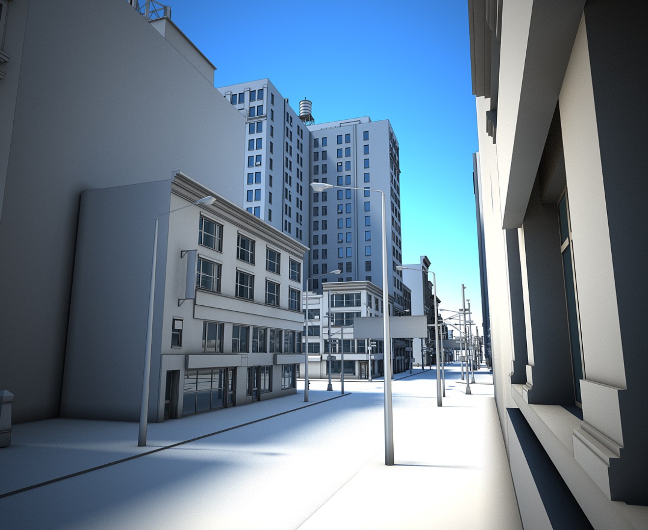 City street 3D model - TurboSquid 1400827