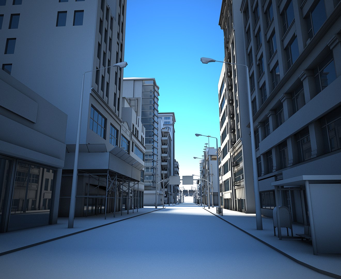 City street 3D model - TurboSquid 1400827