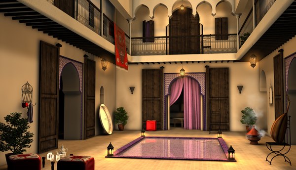 3d c4d traditional home architecture