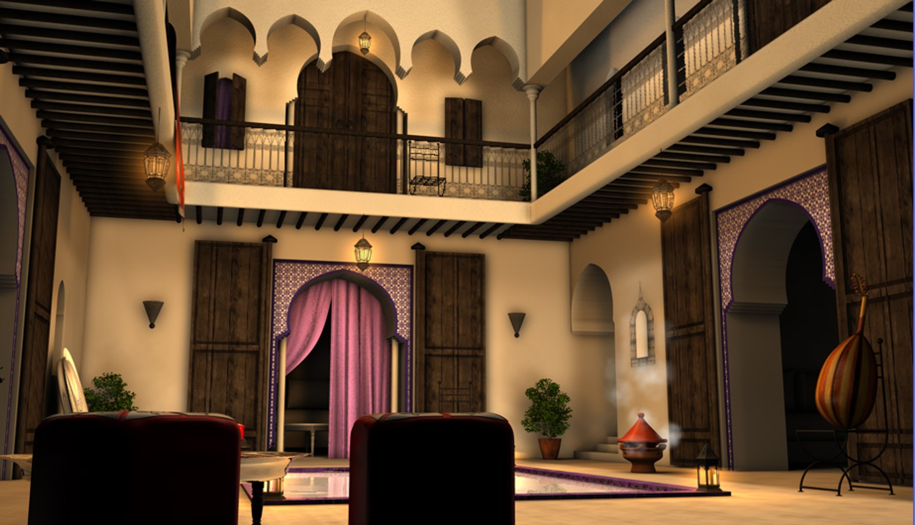 3d C4d Traditional Home Architecture