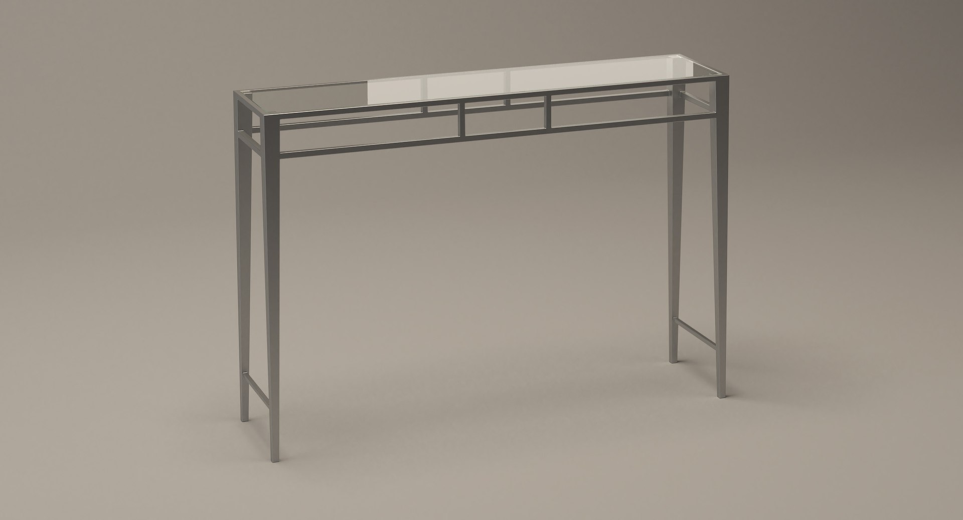 3D model rectangle console table metal - TurboSquid 1393660