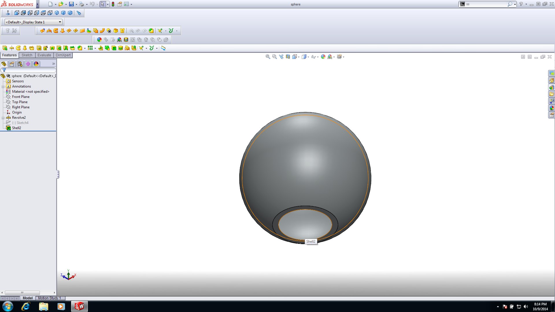 3ds shelled hollow ball