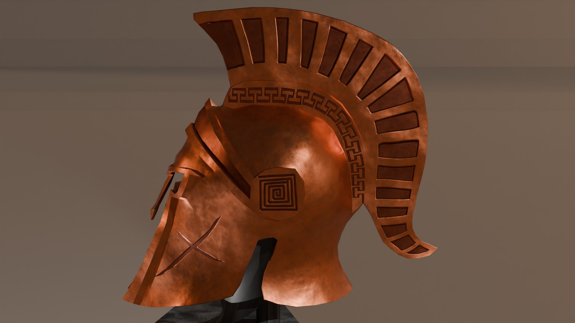 3D Model Spartan Helmet Custom - TurboSquid 2394938