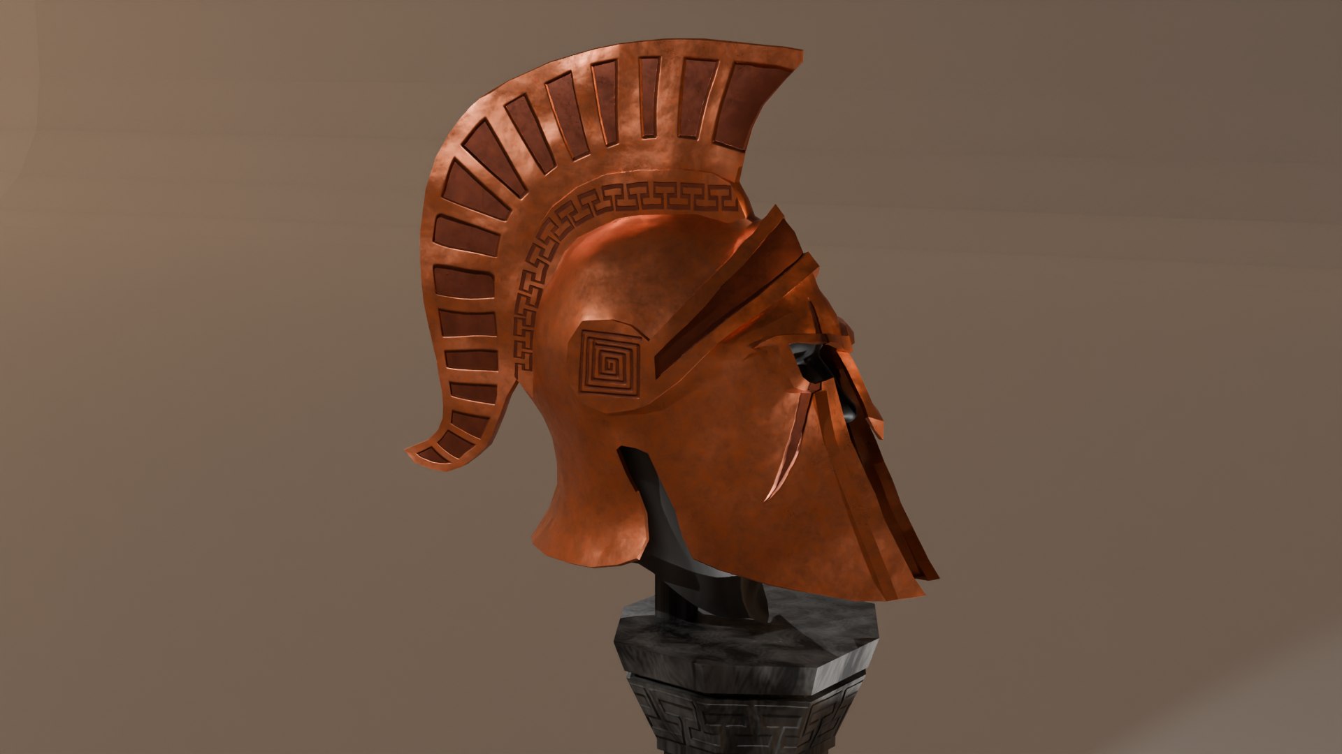 3D Model Spartan Helmet Custom - TurboSquid 2394938