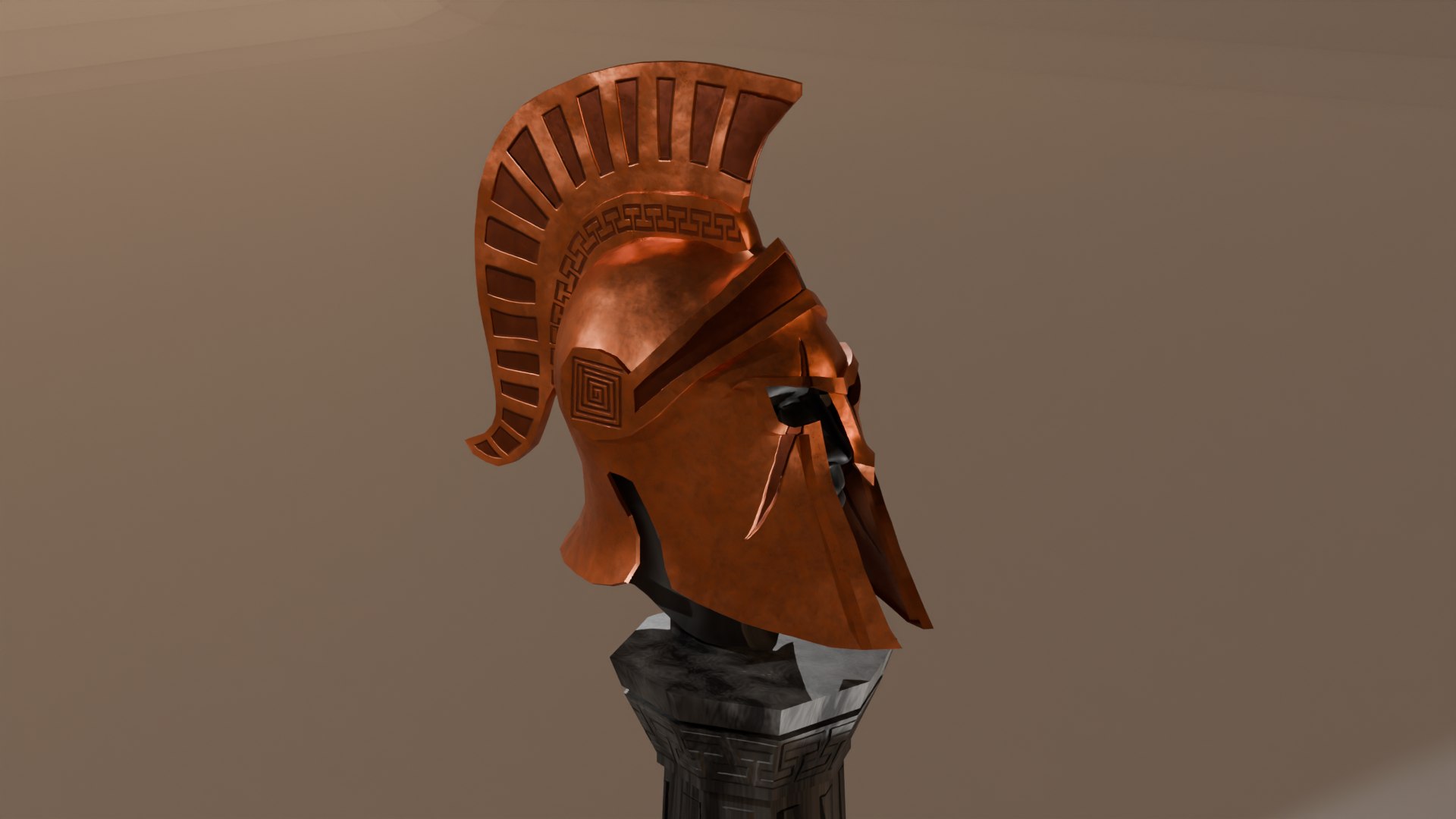 3D Model Spartan Helmet Custom - TurboSquid 2394938