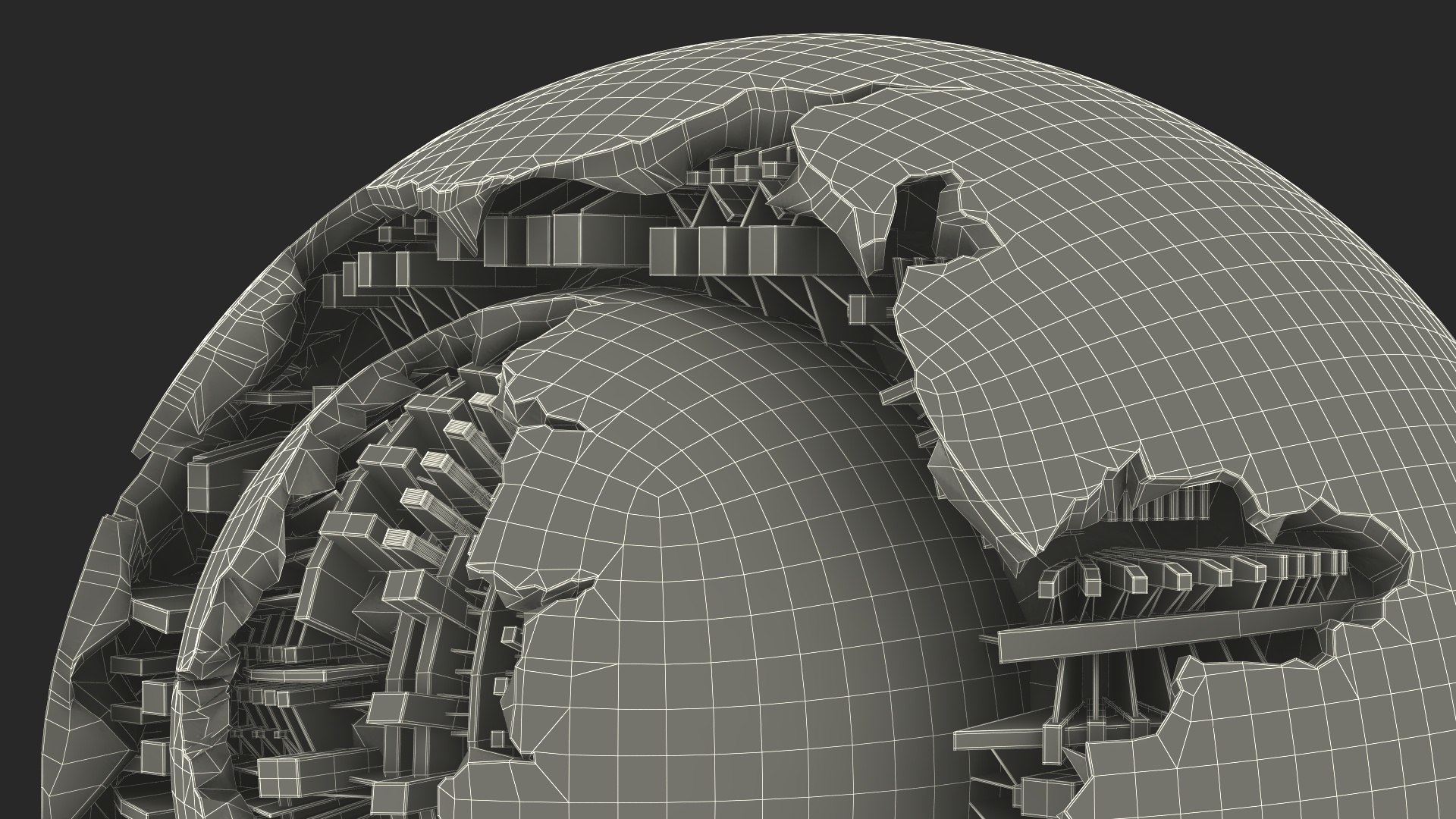 Sphere Of Ruins Resting On Wood Stand 3D Model - TurboSquid 2386698