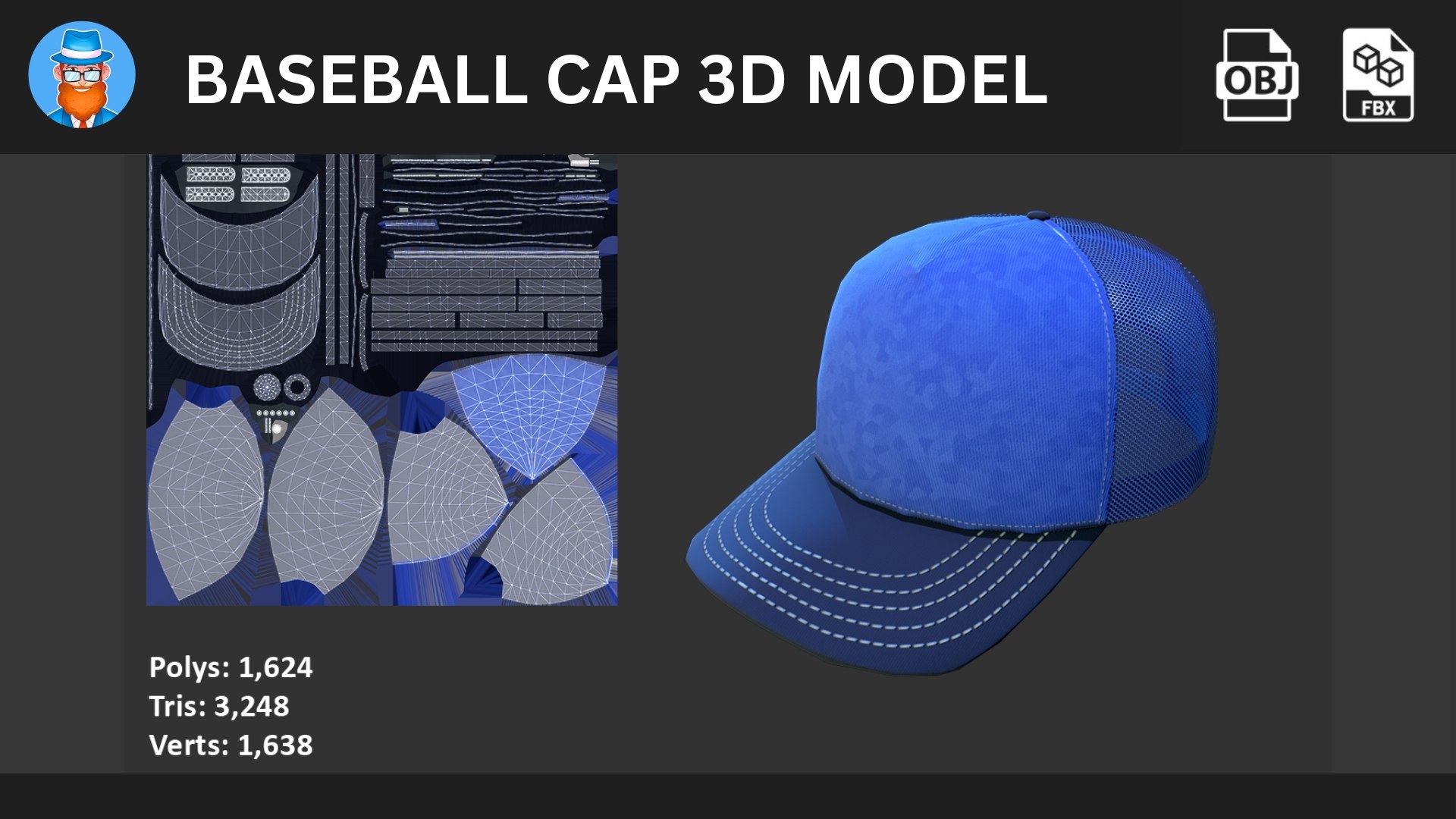 Baseball Cap 3D Model 3D Model - TurboSquid 2400767