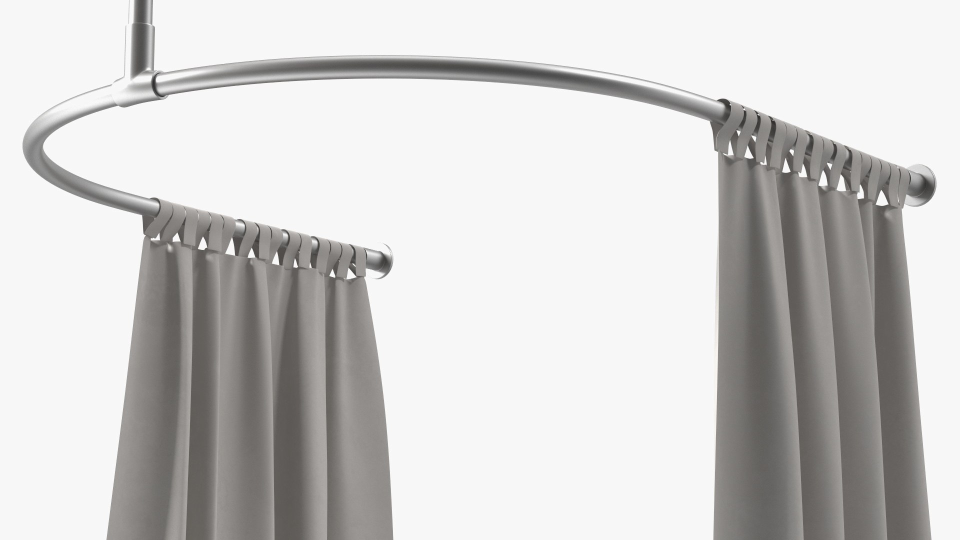 3D Dressing Room Curtain White Open - TurboSquid 2120558