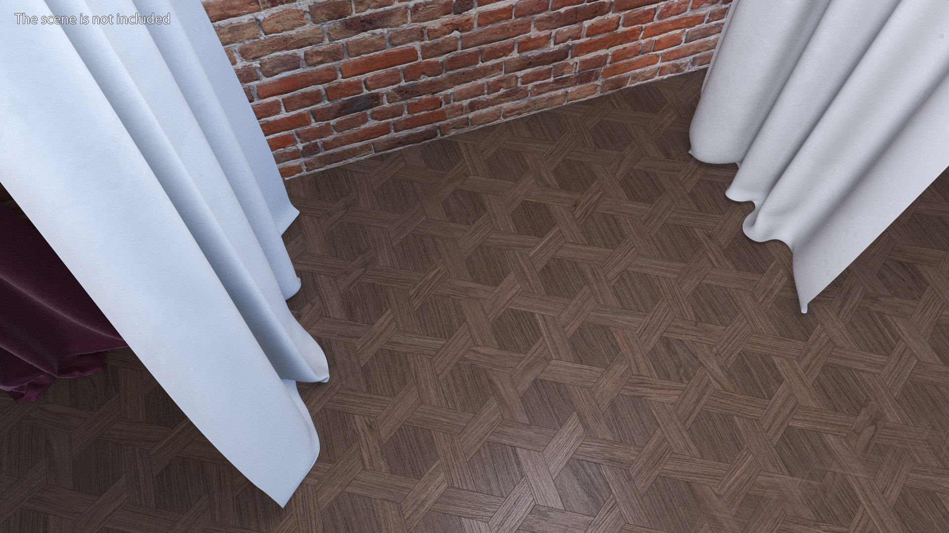 3D Dressing Room Curtain White Open - TurboSquid 2120558