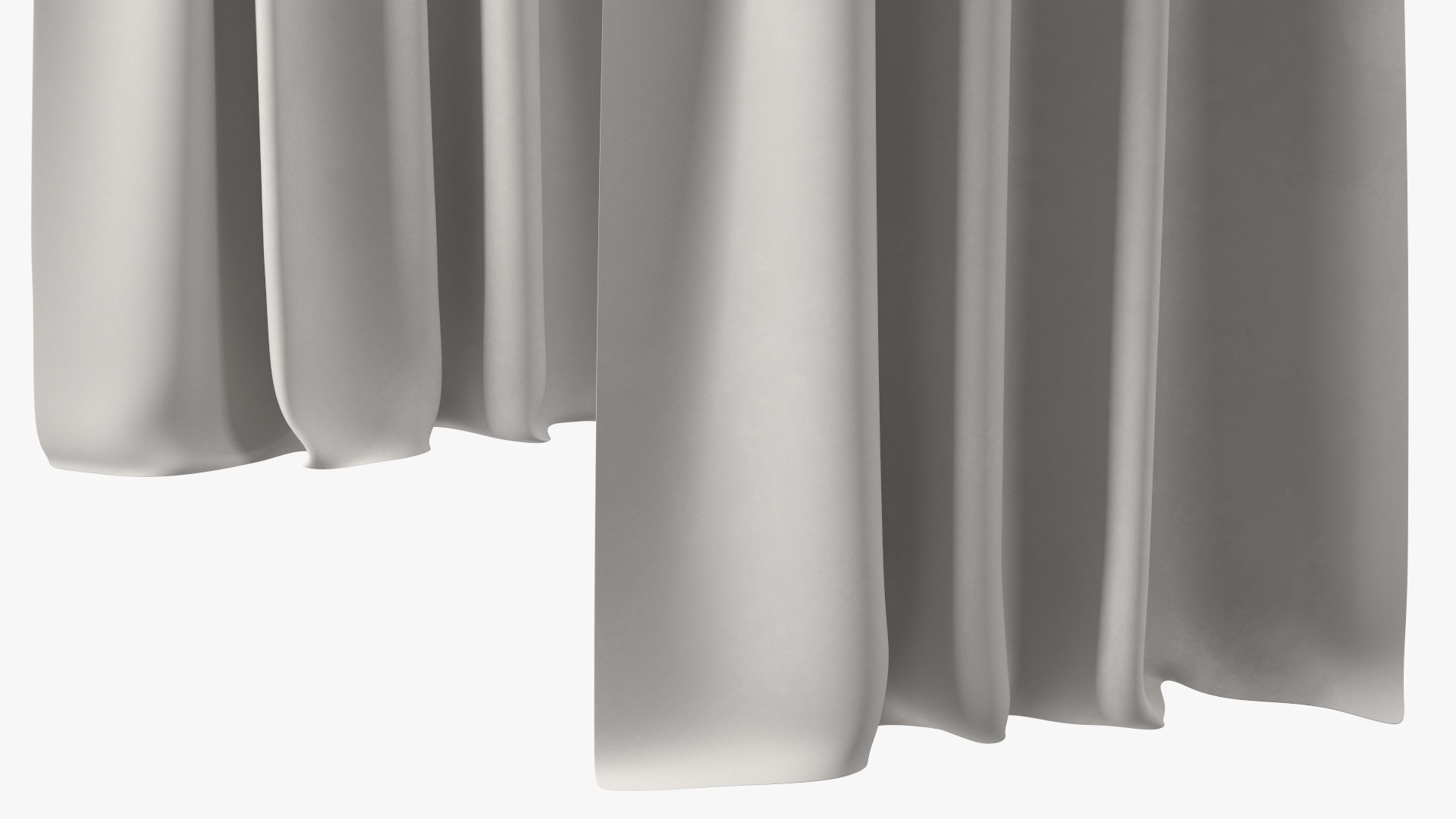 3D Dressing Room Curtain White Open - TurboSquid 2120558