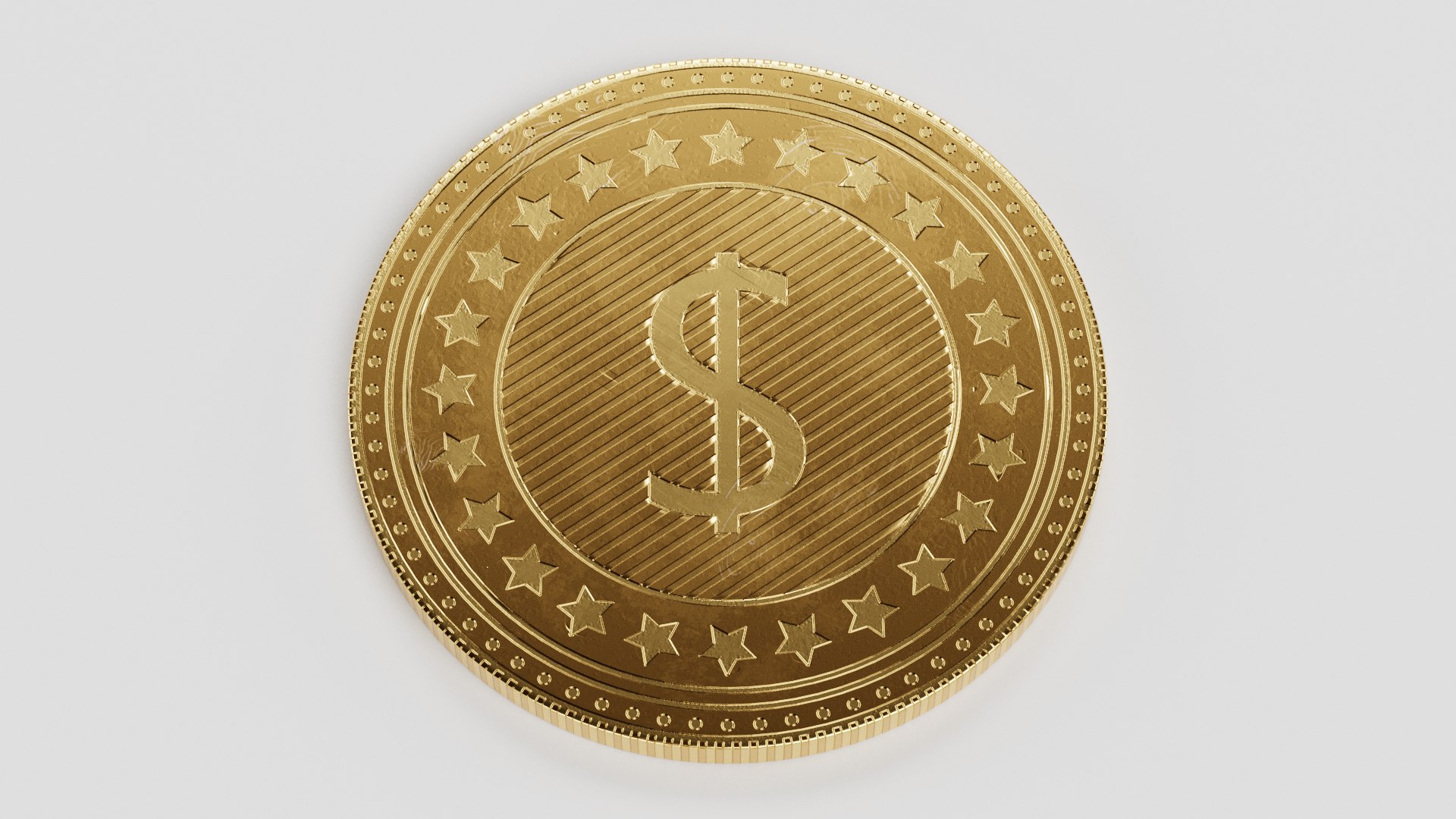 Dollar Coin Model - TurboSquid 1442526