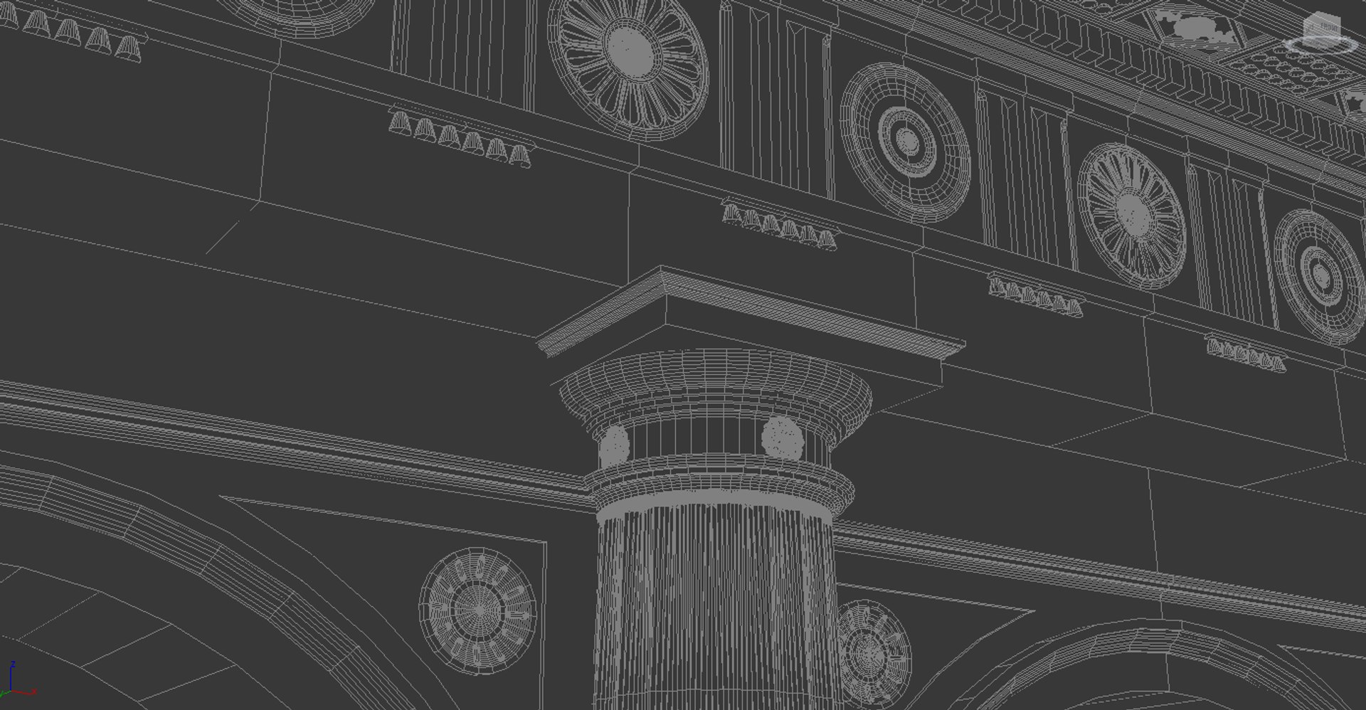 Arch In Classical Doric Denticulated Order Model - TurboSquid 2283951