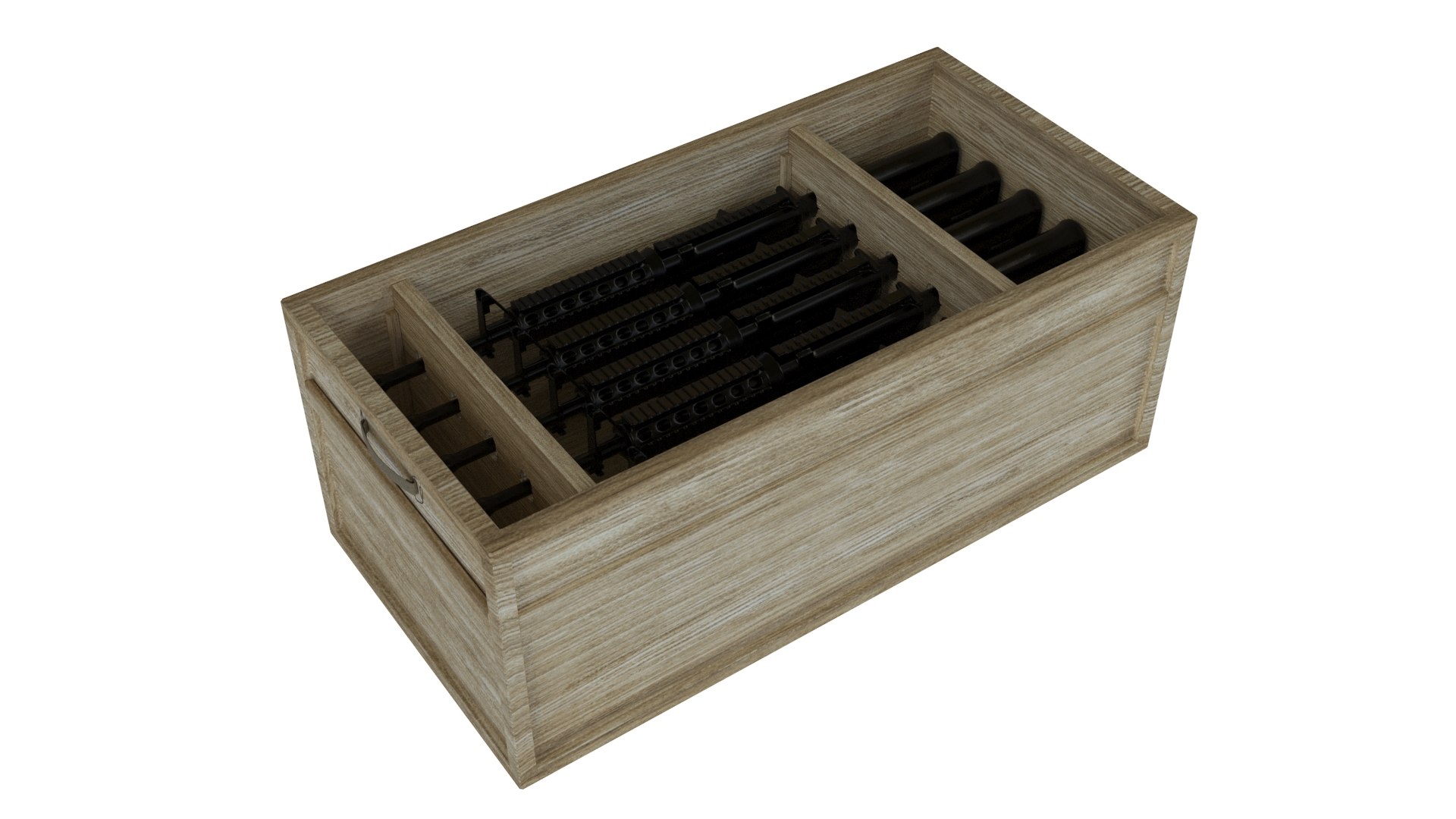 M4 Rifle Transport Wood Box 3D Model - TurboSquid 2000526