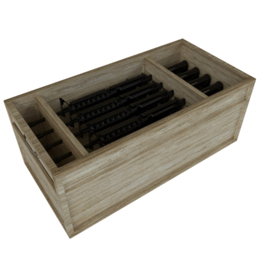 M4 Rifle Transport Wood Box 3D model - TurboSquid 2000526