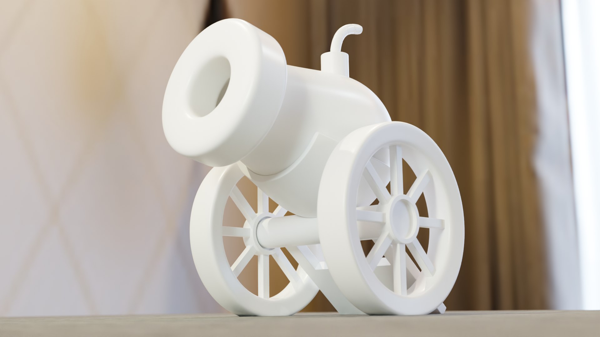 Tabletop Cannon Model 3D Model - TurboSquid 2377908