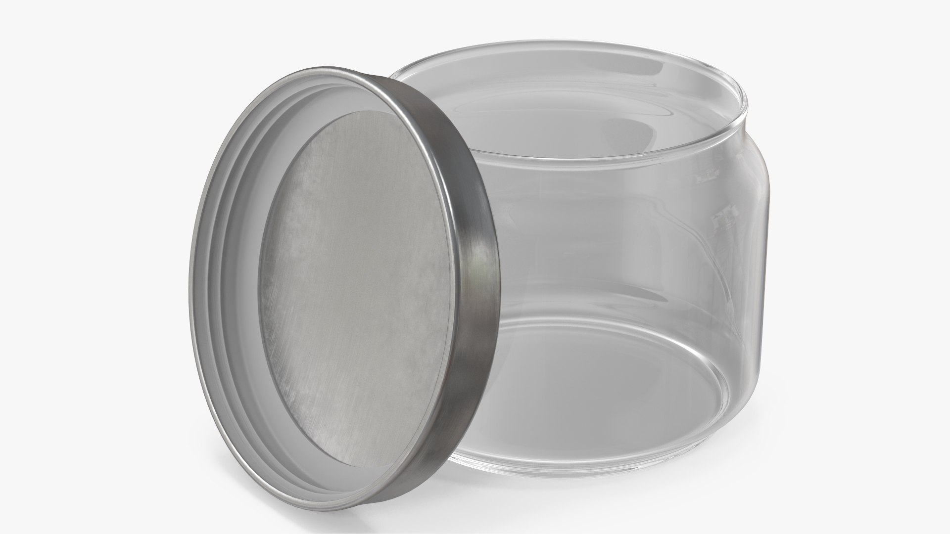 3D Model Glass Jar Metal Lid - TurboSquid 1645160