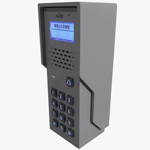 3d model doorking residential telephone entry door