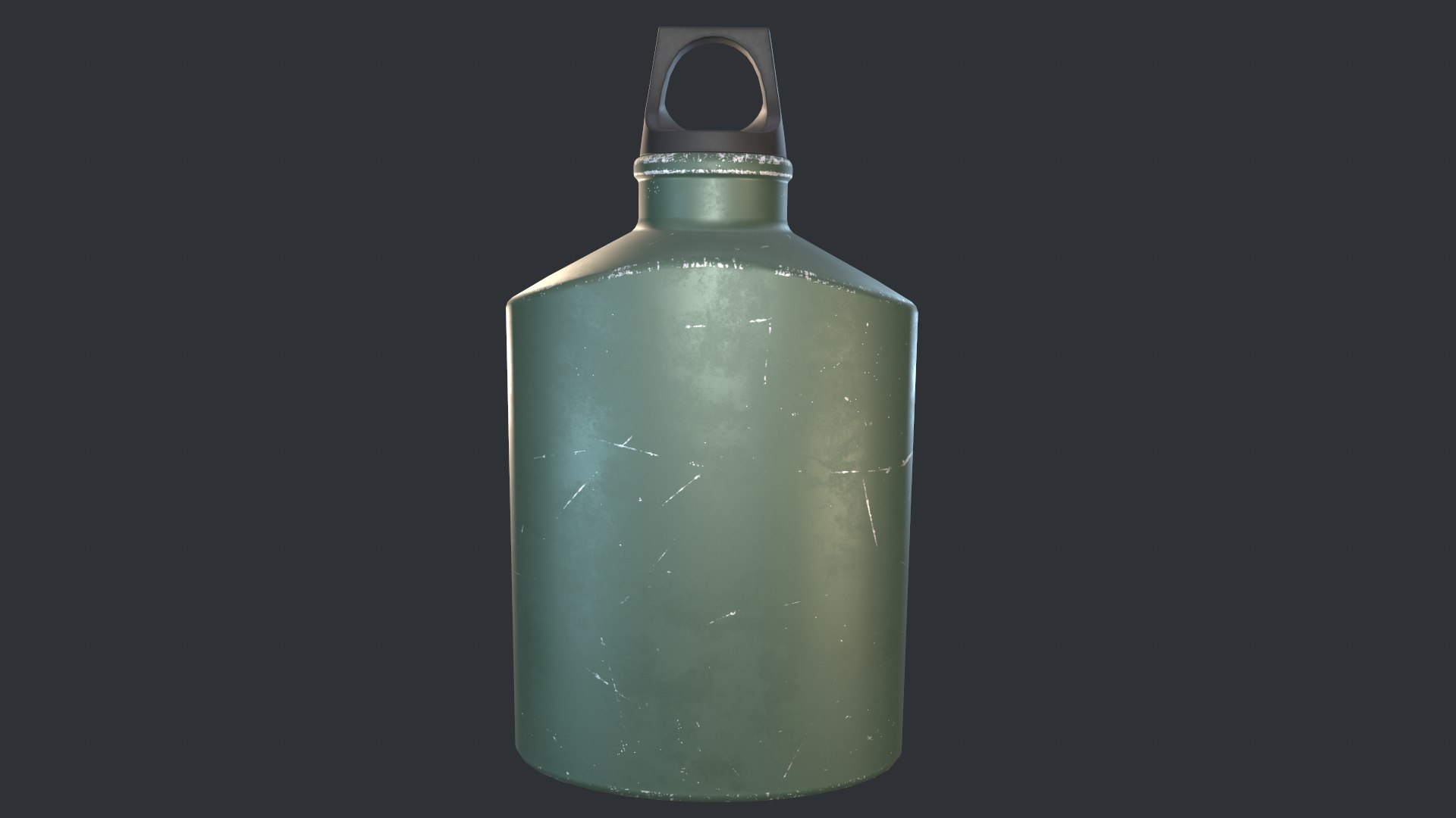3D Flask Canister Green Scraped - TurboSquid 2327805