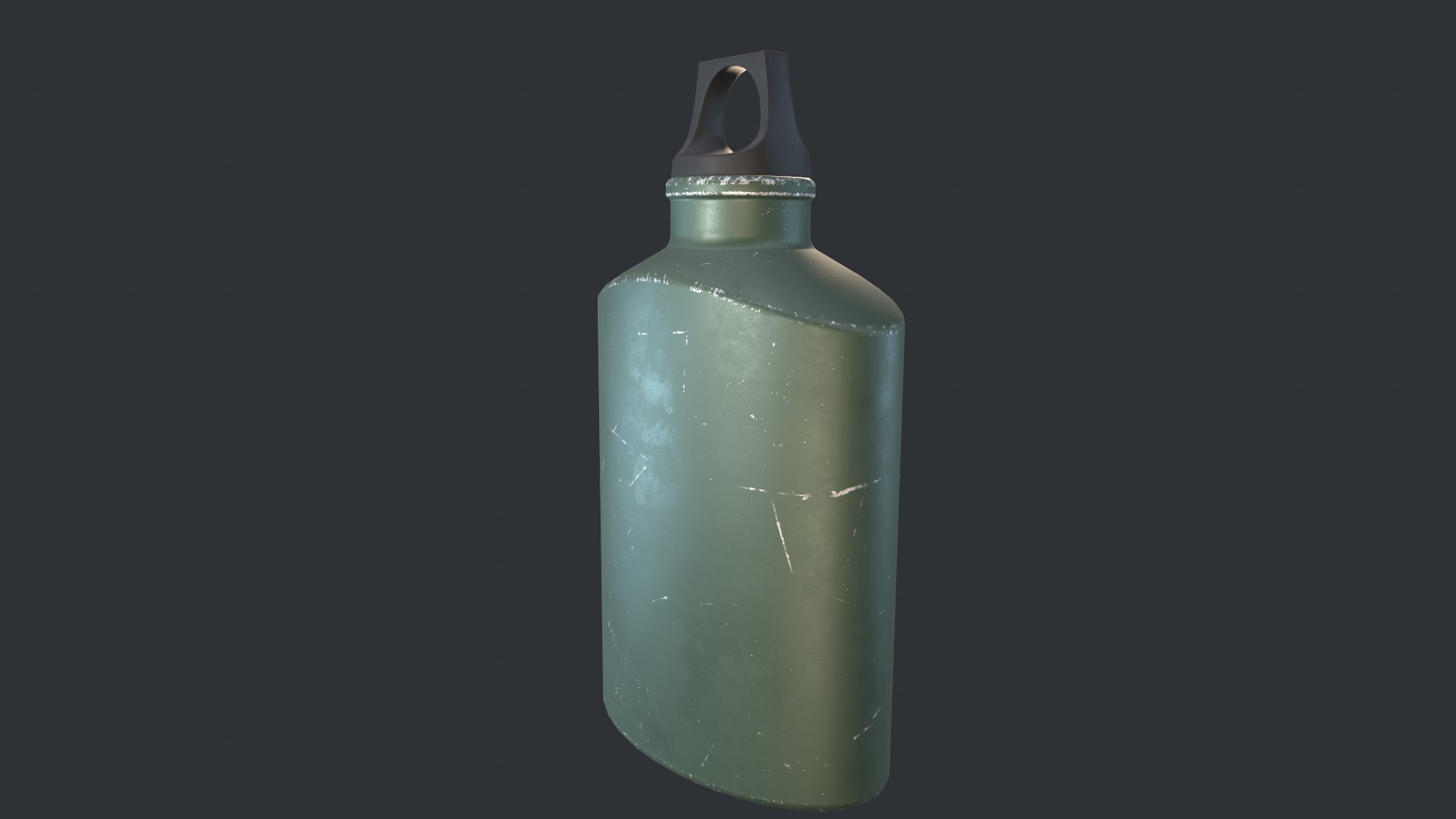 3D Flask Canister Green Scraped - TurboSquid 2327805