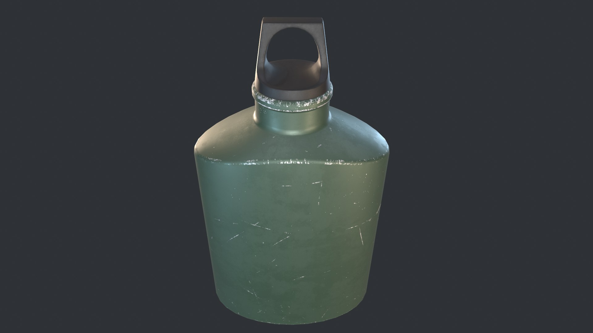 3D Flask Canister Green Scraped - TurboSquid 2327805