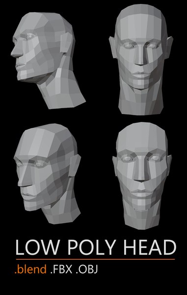 modelo 3d Low Poly Head 3DModel - TurboSquid 2086997