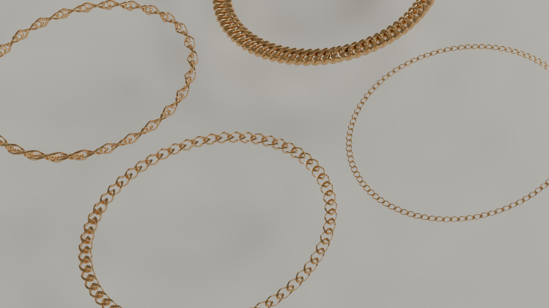 3D Chain Model For Blender - Jewelry Accessories Design Model ...