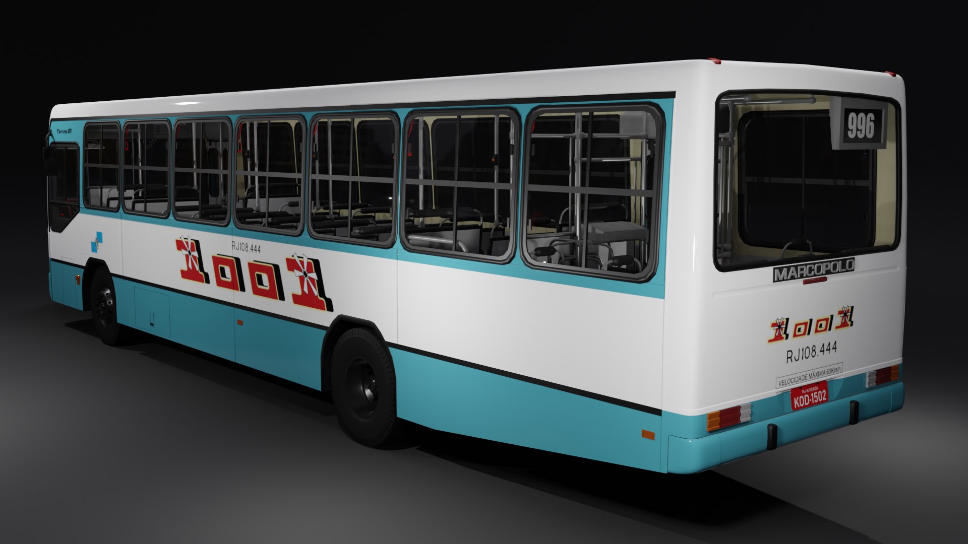 Marcopolo Torino GV VW 16180 CO 1001 3D model - TurboSquid 2134419