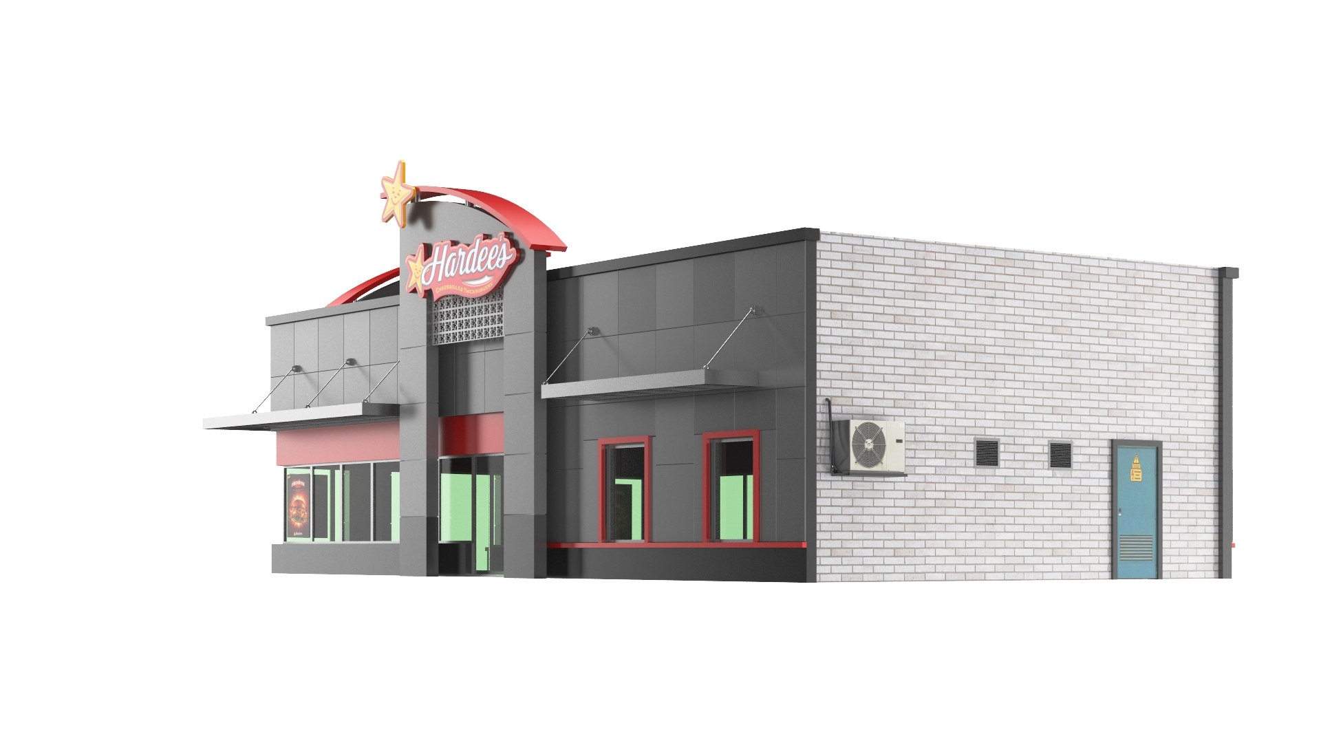 Two Detailed Fast Food Restaurants Buildings 3D Model - TurboSquid 2013510
