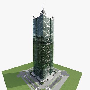 3D conference centre building structure - TurboSquid 1536218