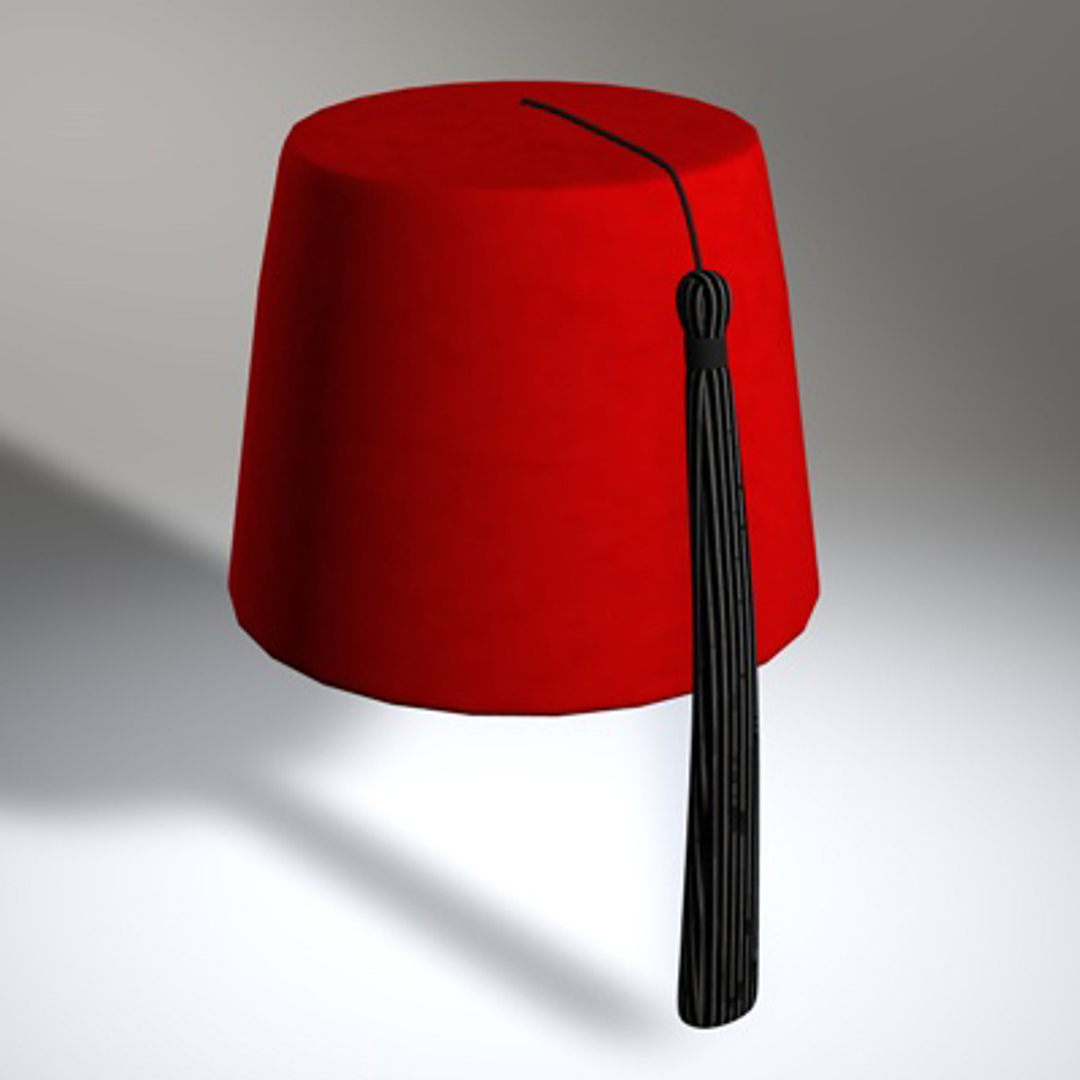 3d fez hat model
