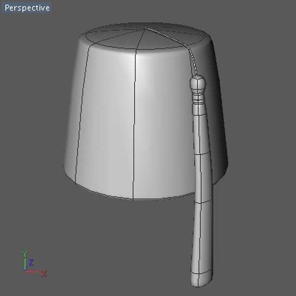 3d fez hat model