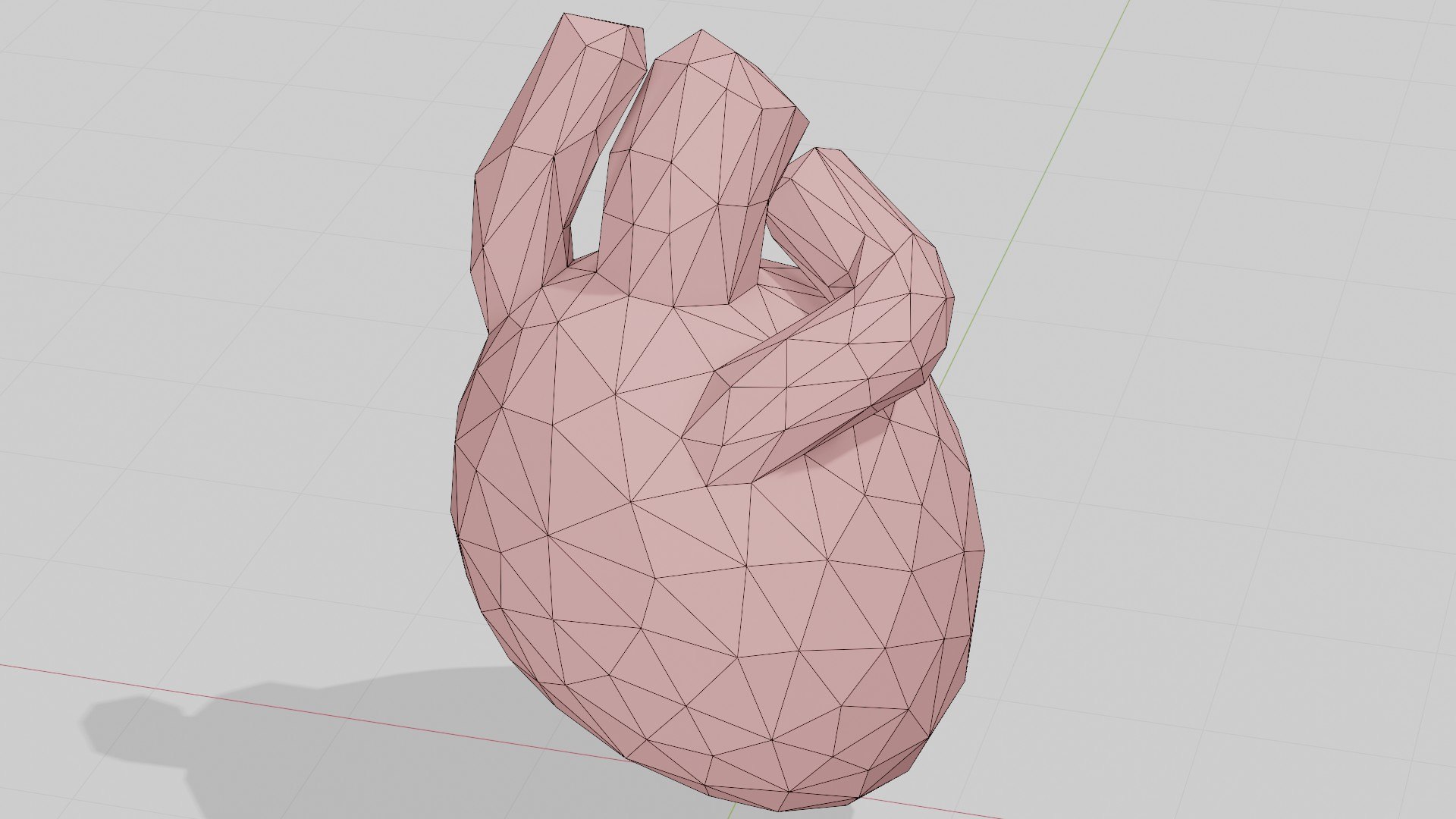 Low Poly Human Heart 3D Model - TurboSquid 2085770