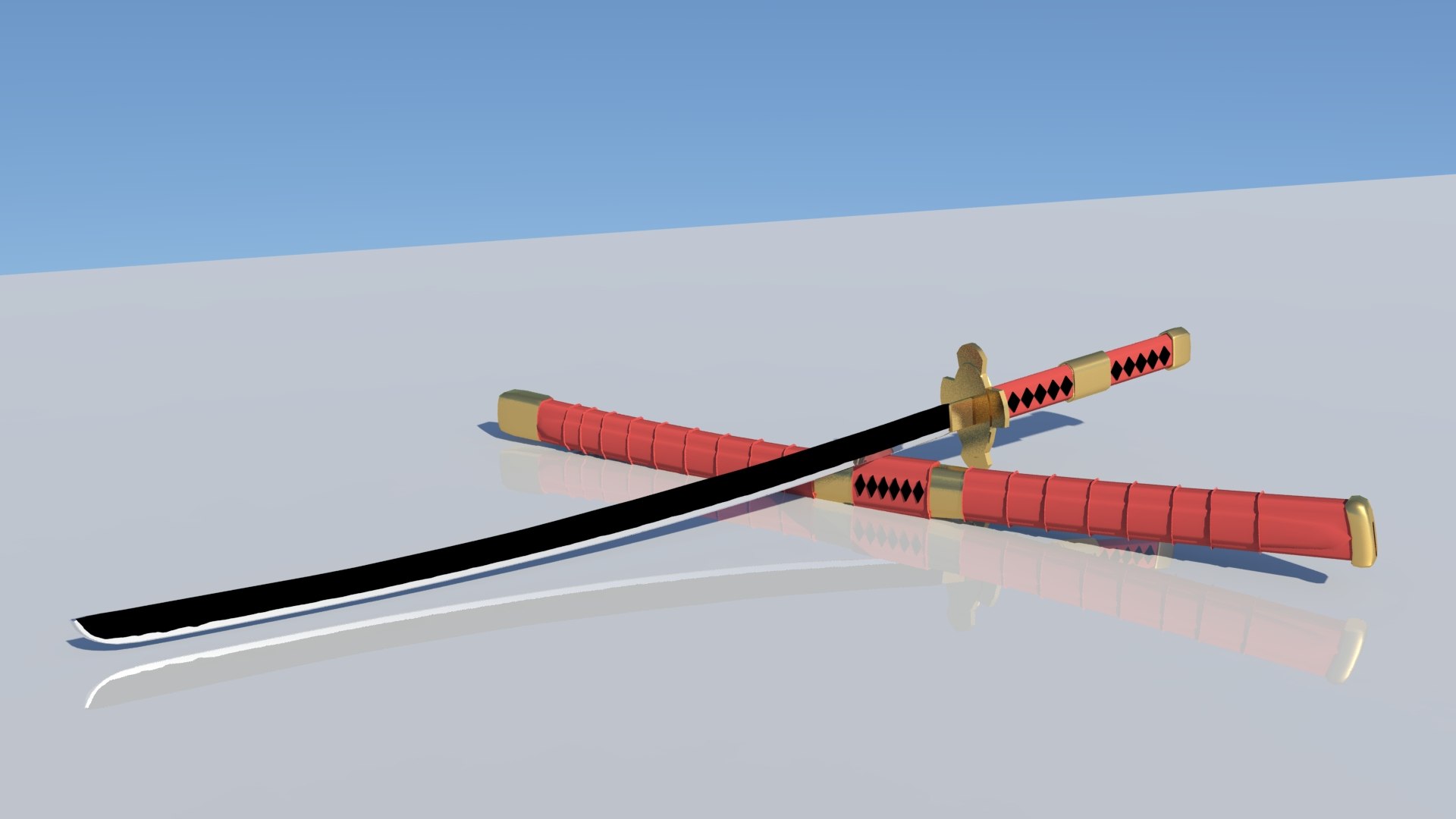 Sandai Kitetsu Swords Zoro 3D - TurboSquid 1191022