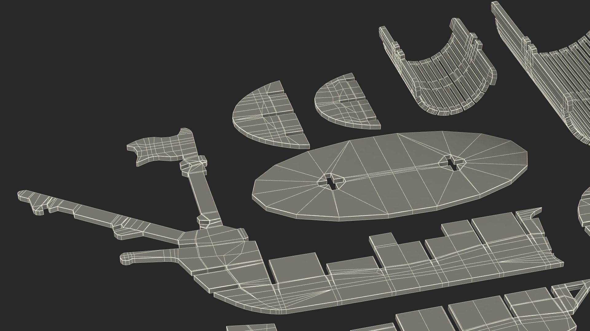 3D Ship Wooden 3D Puzzle Disassembled Model - TurboSquid 2062681