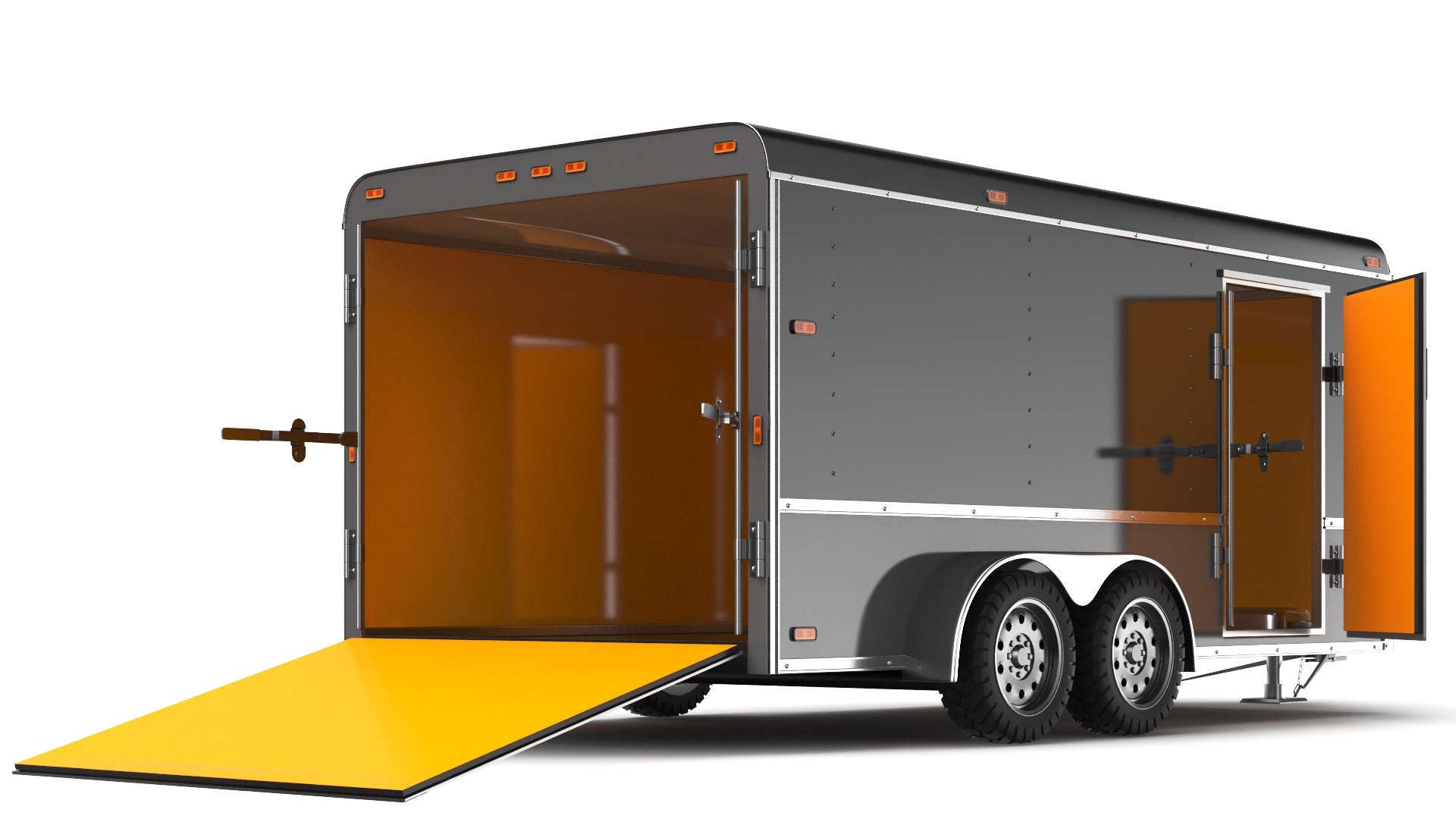 Detailed Cargo Trailer Open 3D - TurboSquid 2088057