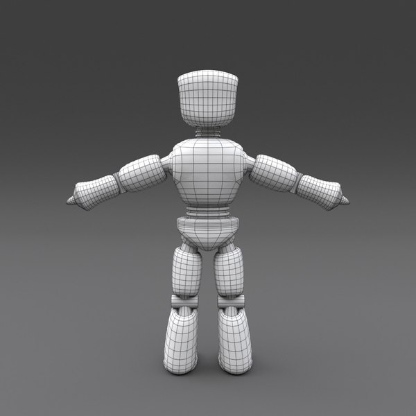 3d model robot rigged