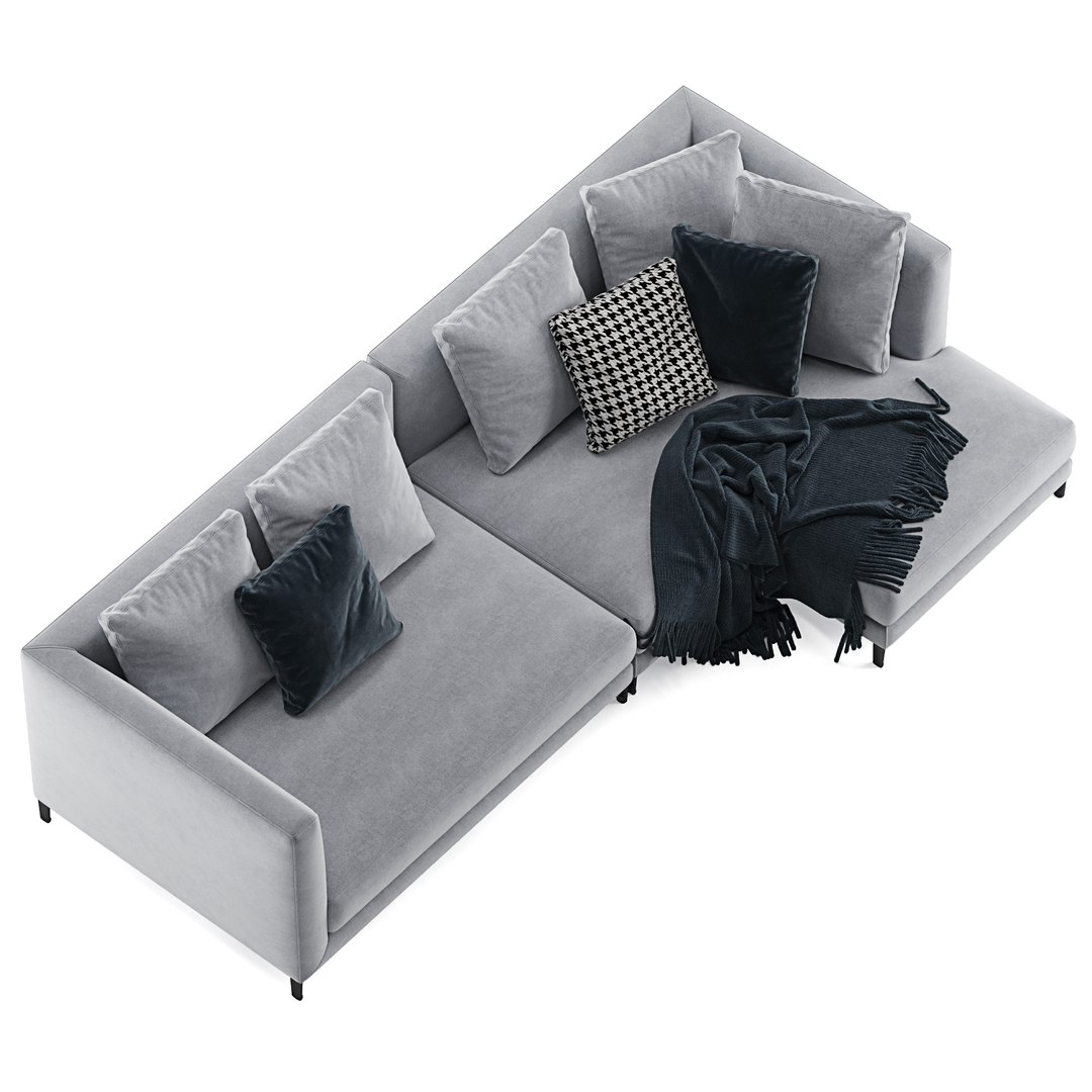 Minotti Allen Corner Sofa 3D Model - TurboSquid 1726419