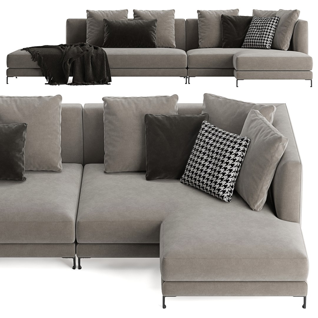 Minotti Allen Corner Sofa 3D Model - TurboSquid 1726419