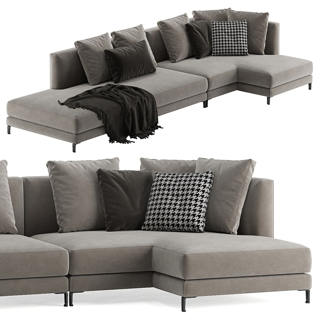 Minotti Allen Corner Sofa 3D Model - TurboSquid 1726419