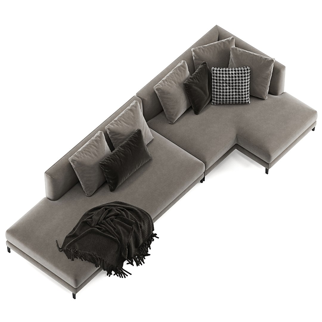 Minotti Allen Corner Sofa 3D Model - TurboSquid 1726419